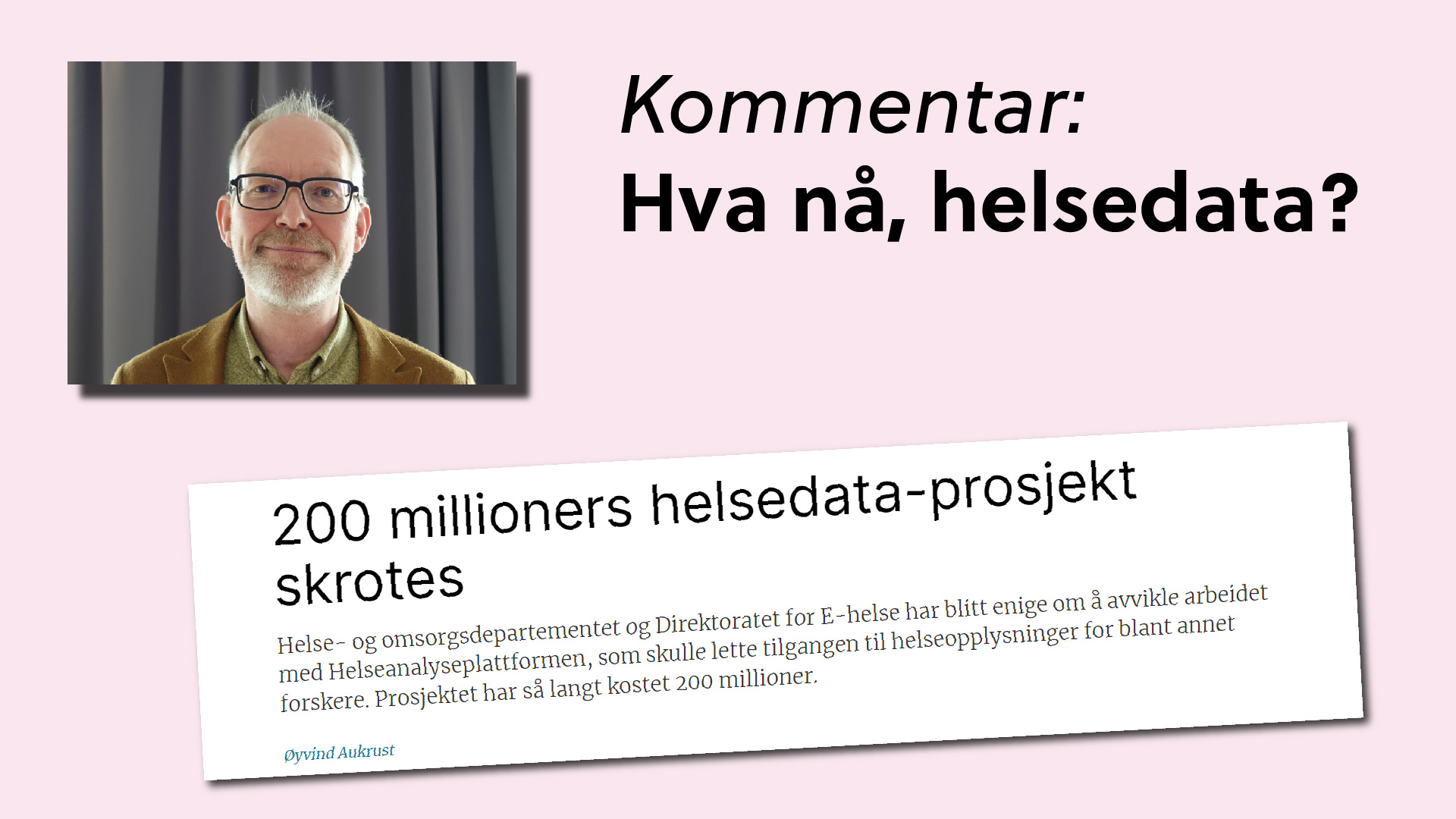 Hva nå, helsedata? - EHiN